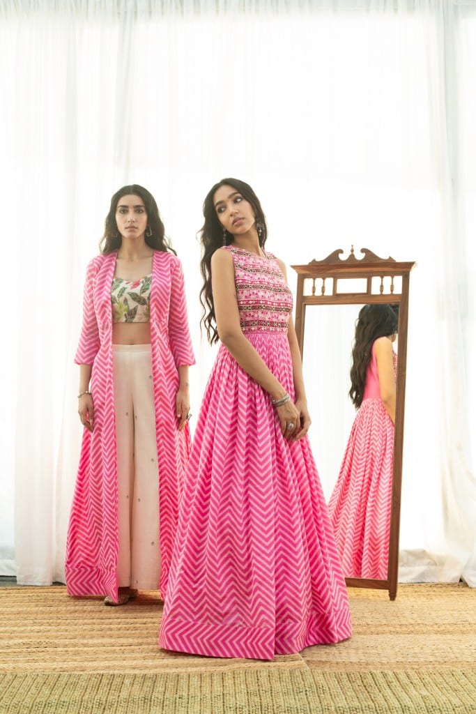 Pink Chevron Cape Set – Label Anushree