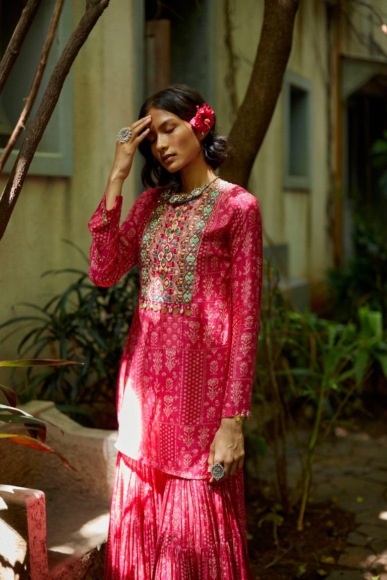 Pink Sharara Set – Label Anushree